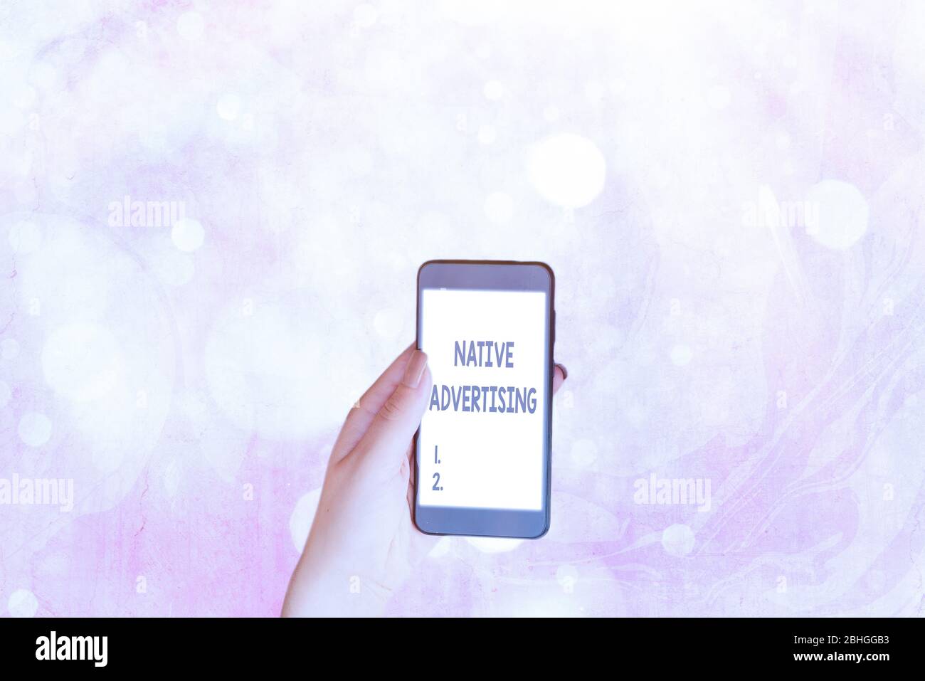 Writing note showing Native Advertising. Business concept for Online ...