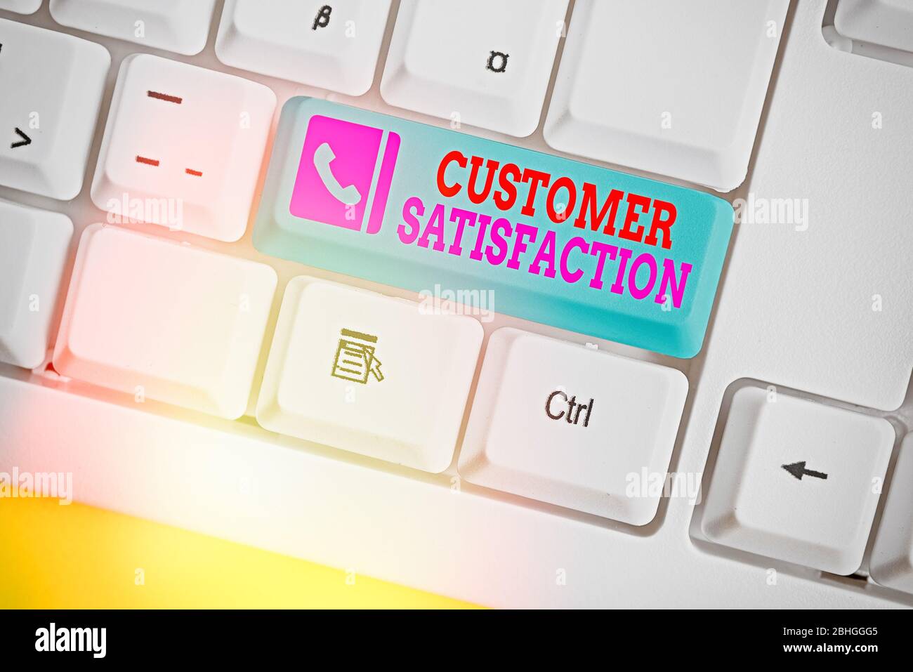 Writing note showing Customer Satisfaction. Business concept for Exceed ...