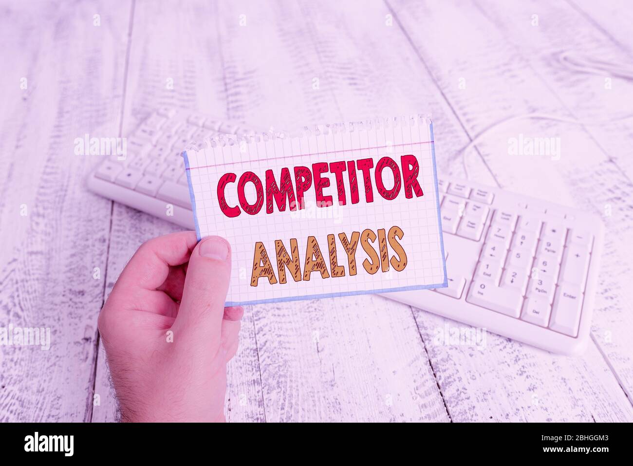 Text sign showing Competitor Analysis. Business photo text Determine ...