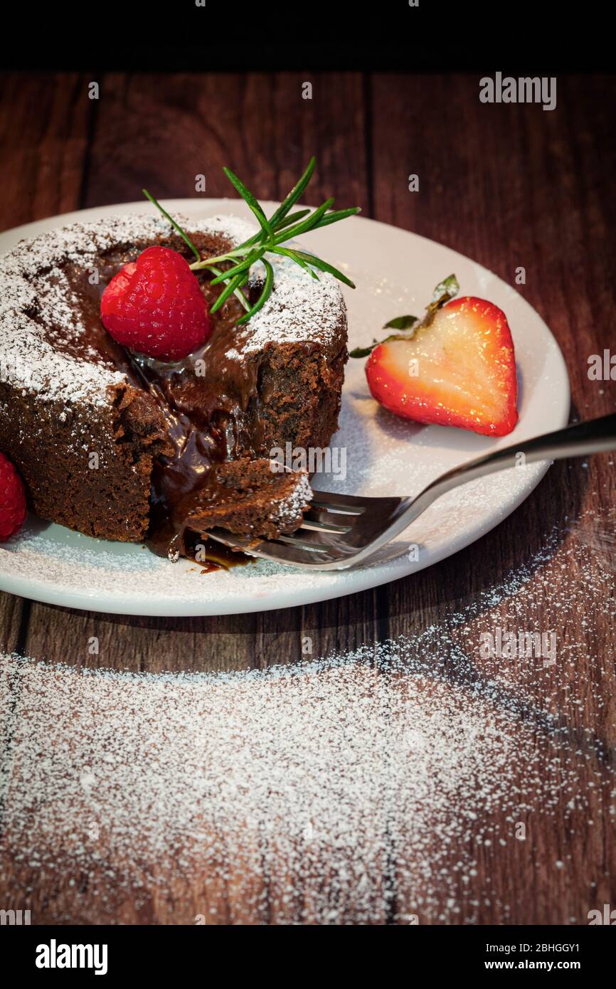 Chocolate Cake with Fruits Stock Photo - Alamy
