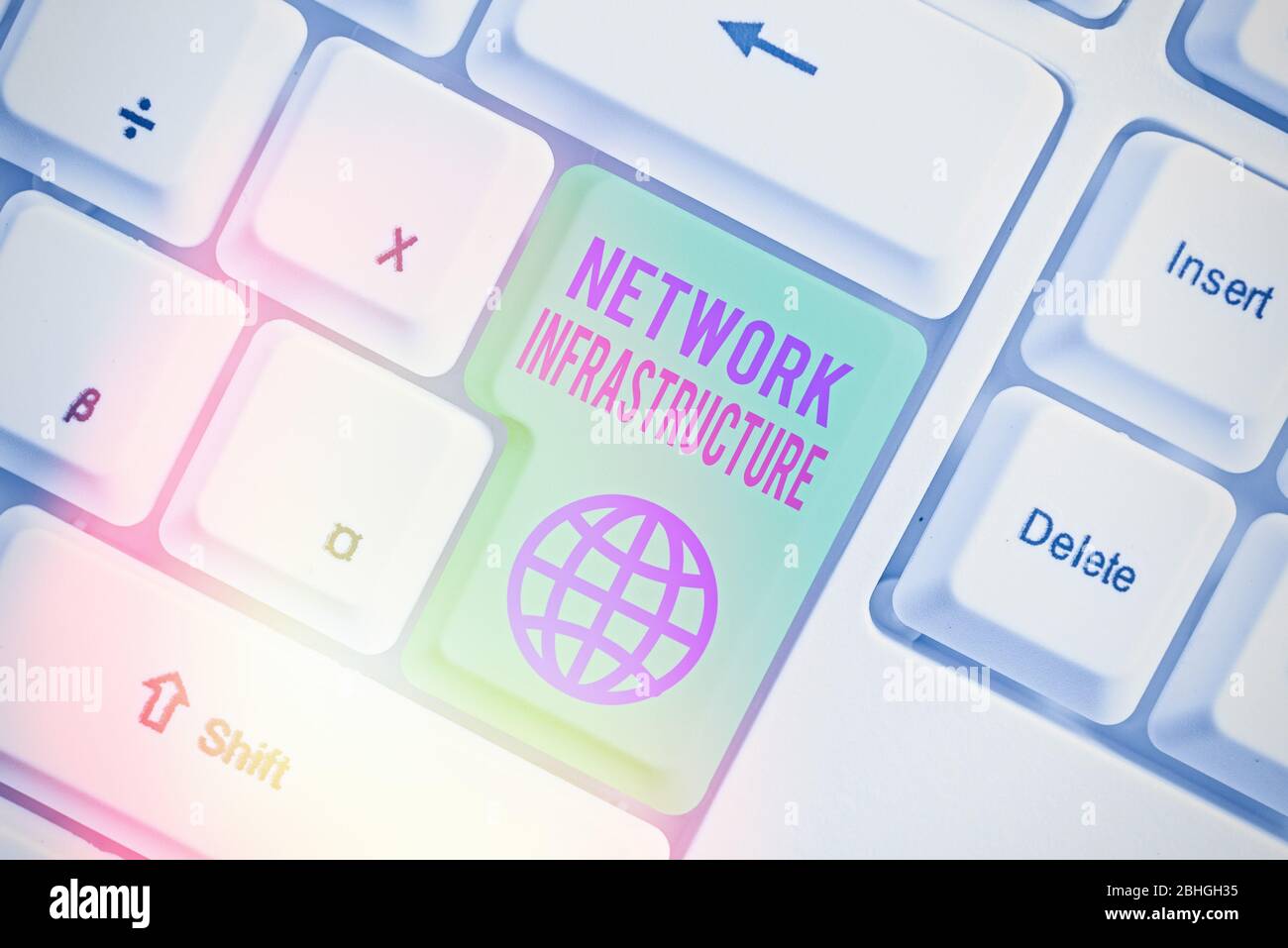 Conceptual Hand Writing Showing Network Infrastructure Concept Meaning