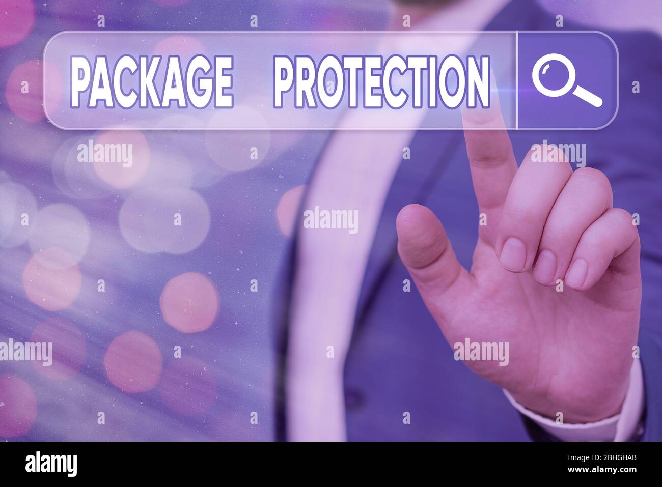 Text sign showing Package Protection. Business photo showcasing ...
