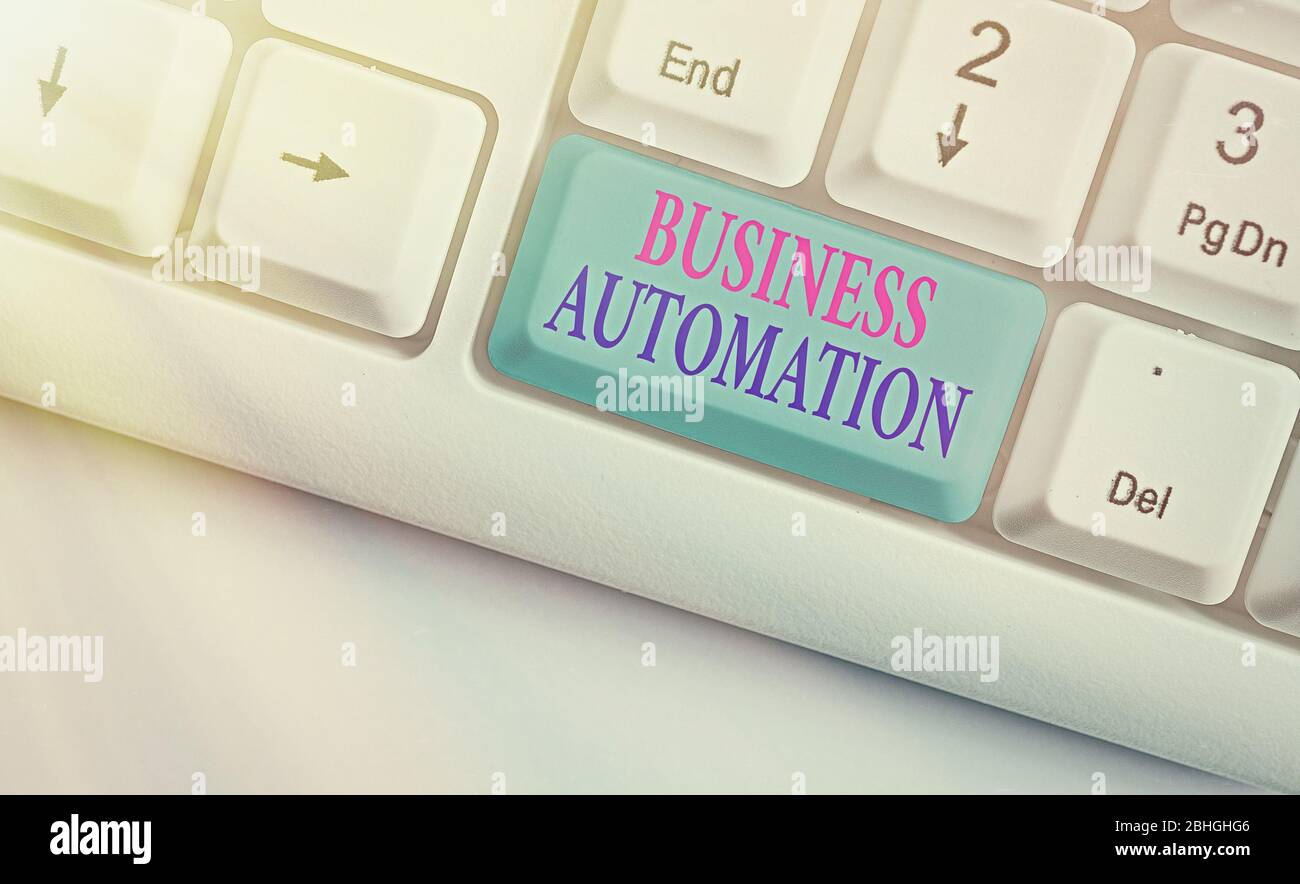 Conceptual hand writing showing Business Automation. Concept meaning ...