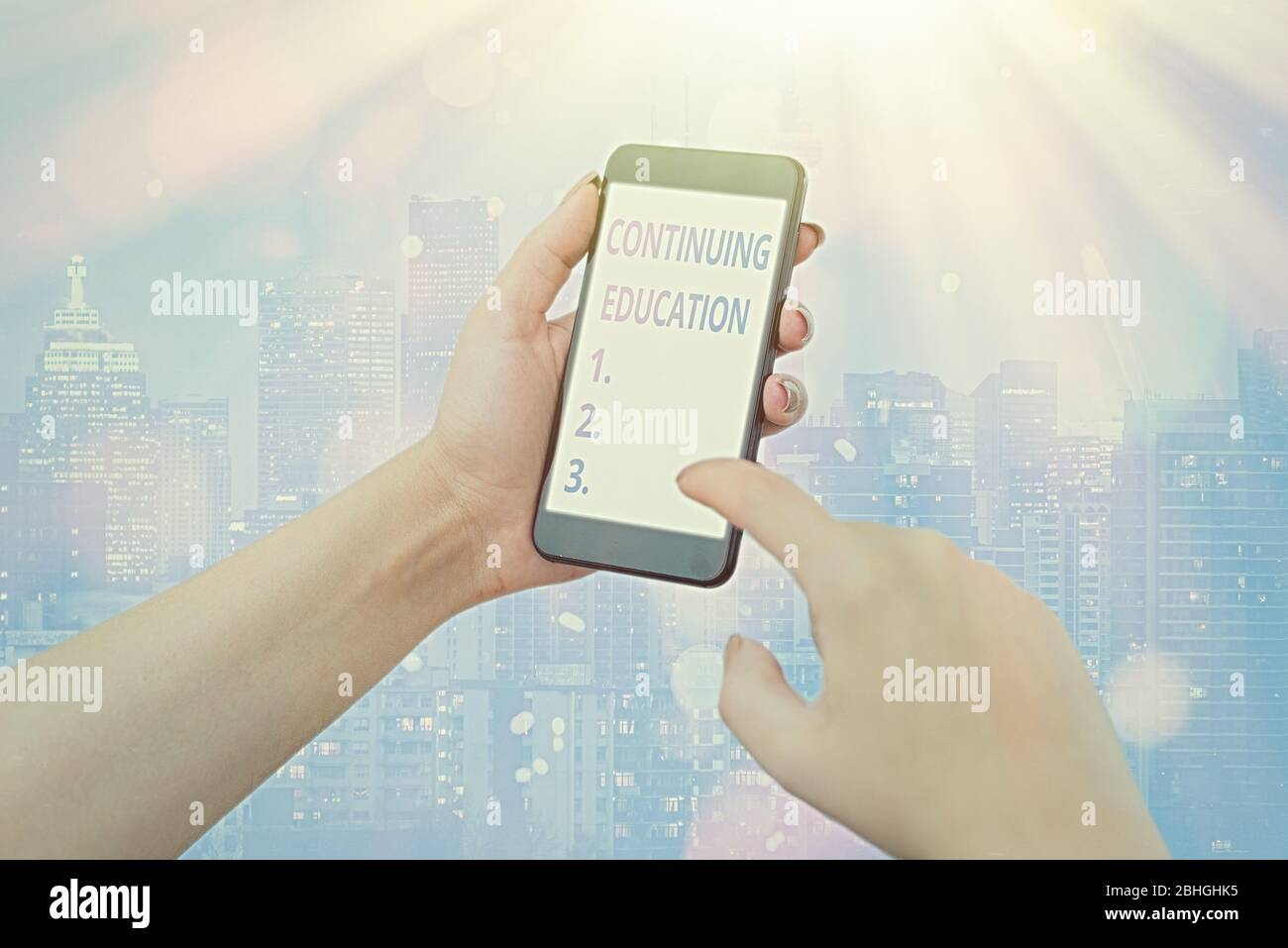 Handwriting text writing Continuing Education. Conceptual photo ...