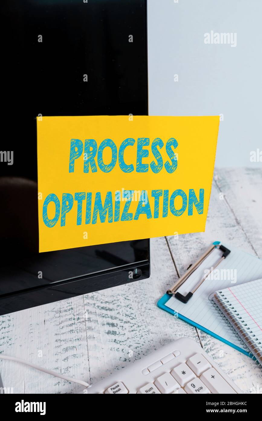 Handwriting text writing Process Optimization. Conceptual photo Improve ...