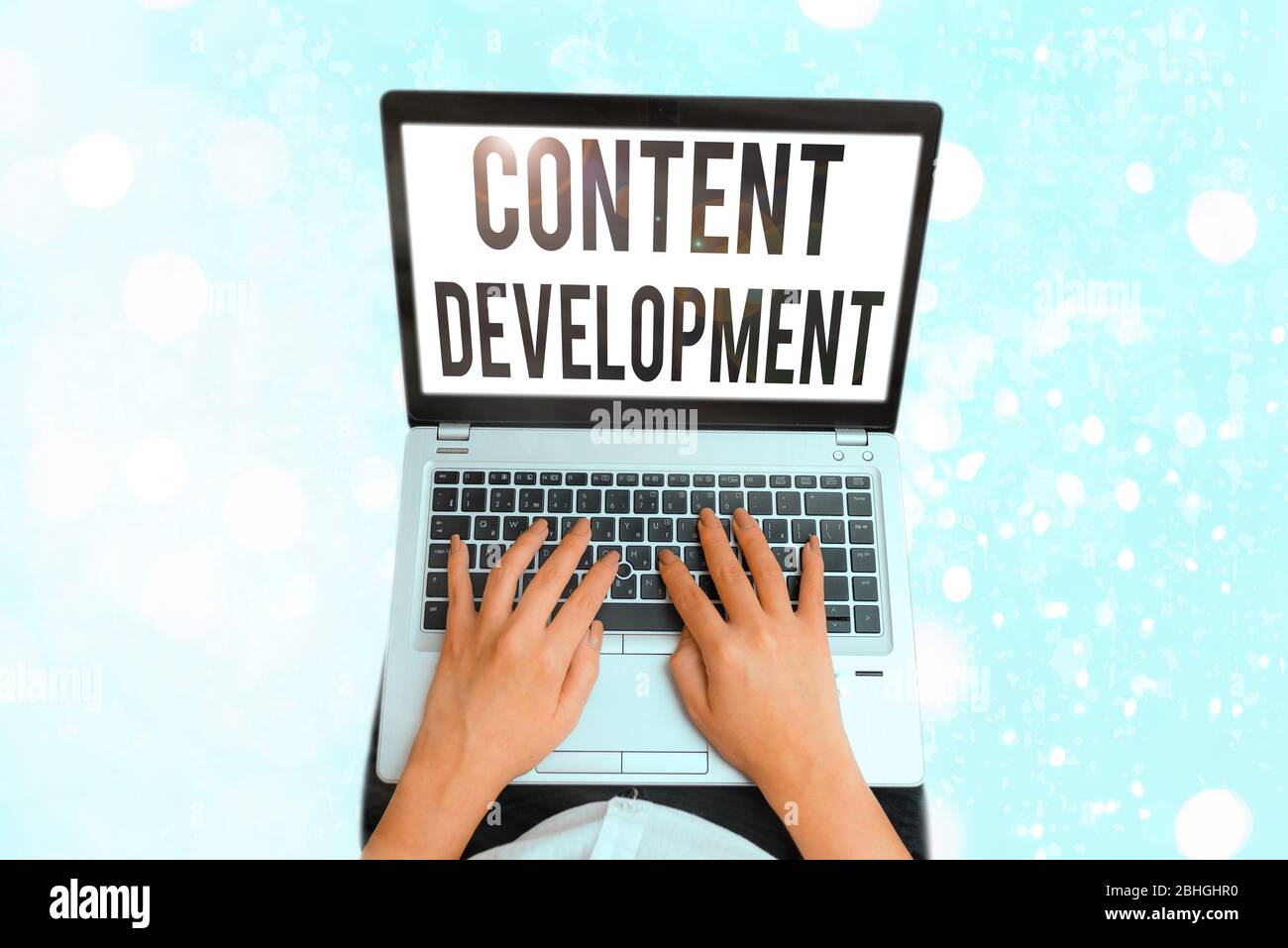 Writing note showing Content Development. Business concept for ...