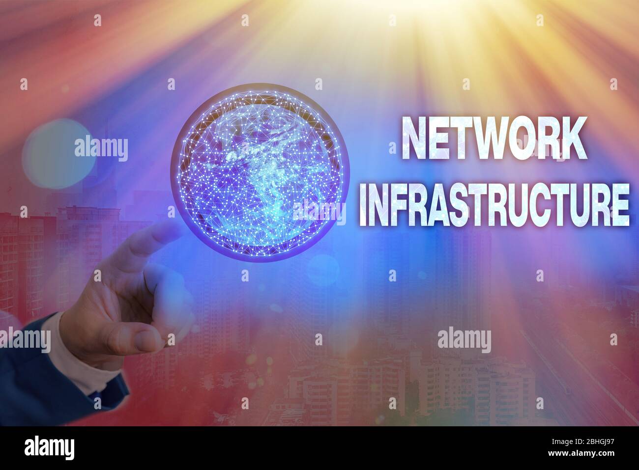 Writing Note Showing Network Infrastructure Business Concept For Hardware And Software