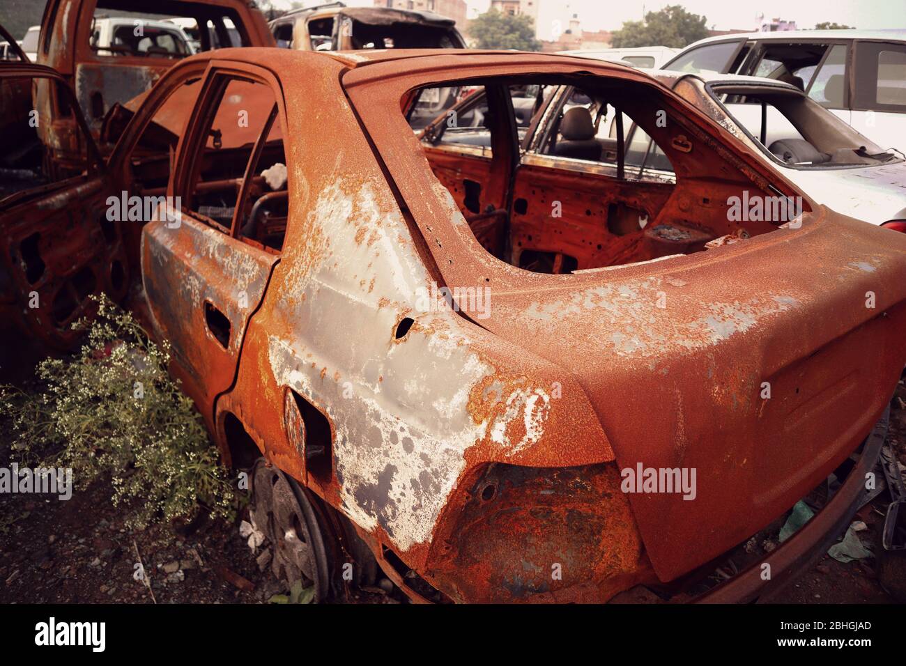 Scrap vehicle after car accident hi-res stock photography and images ...