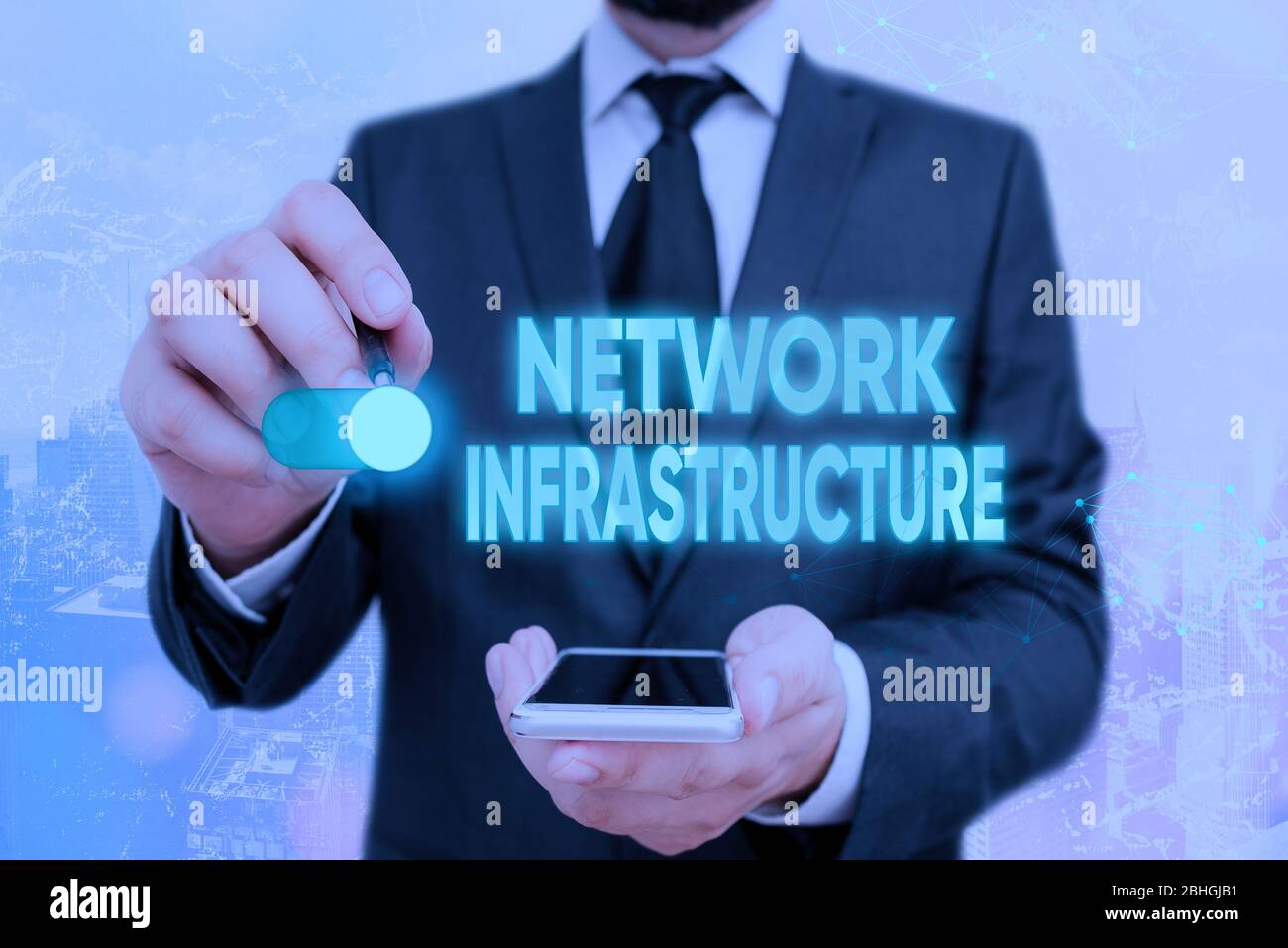 Handwriting Text Network Infrastructure Conceptual Photo Hardware And Software Resources In And