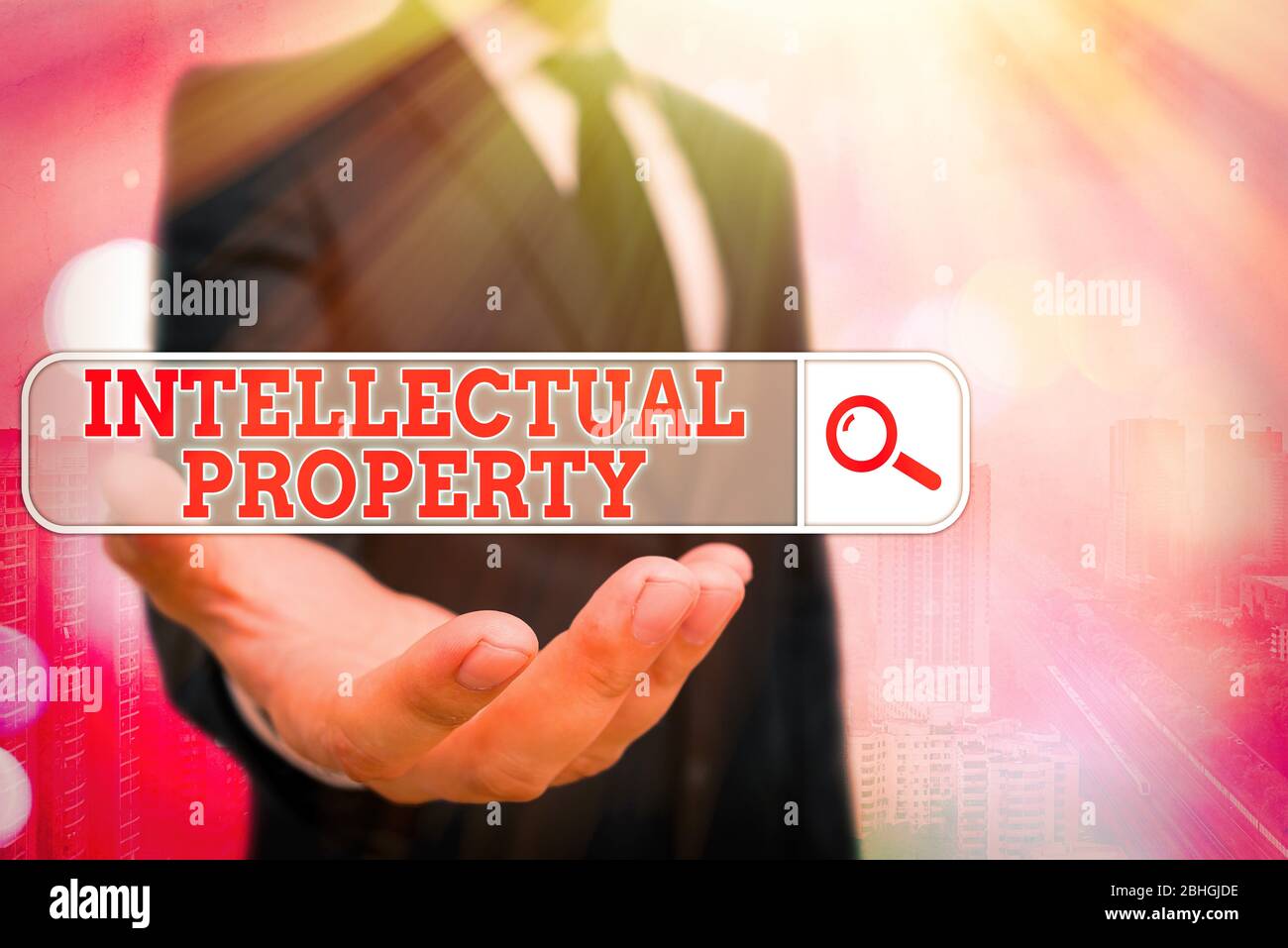 Conceptual hand writing showing Intellectual Property. Concept meaning ...