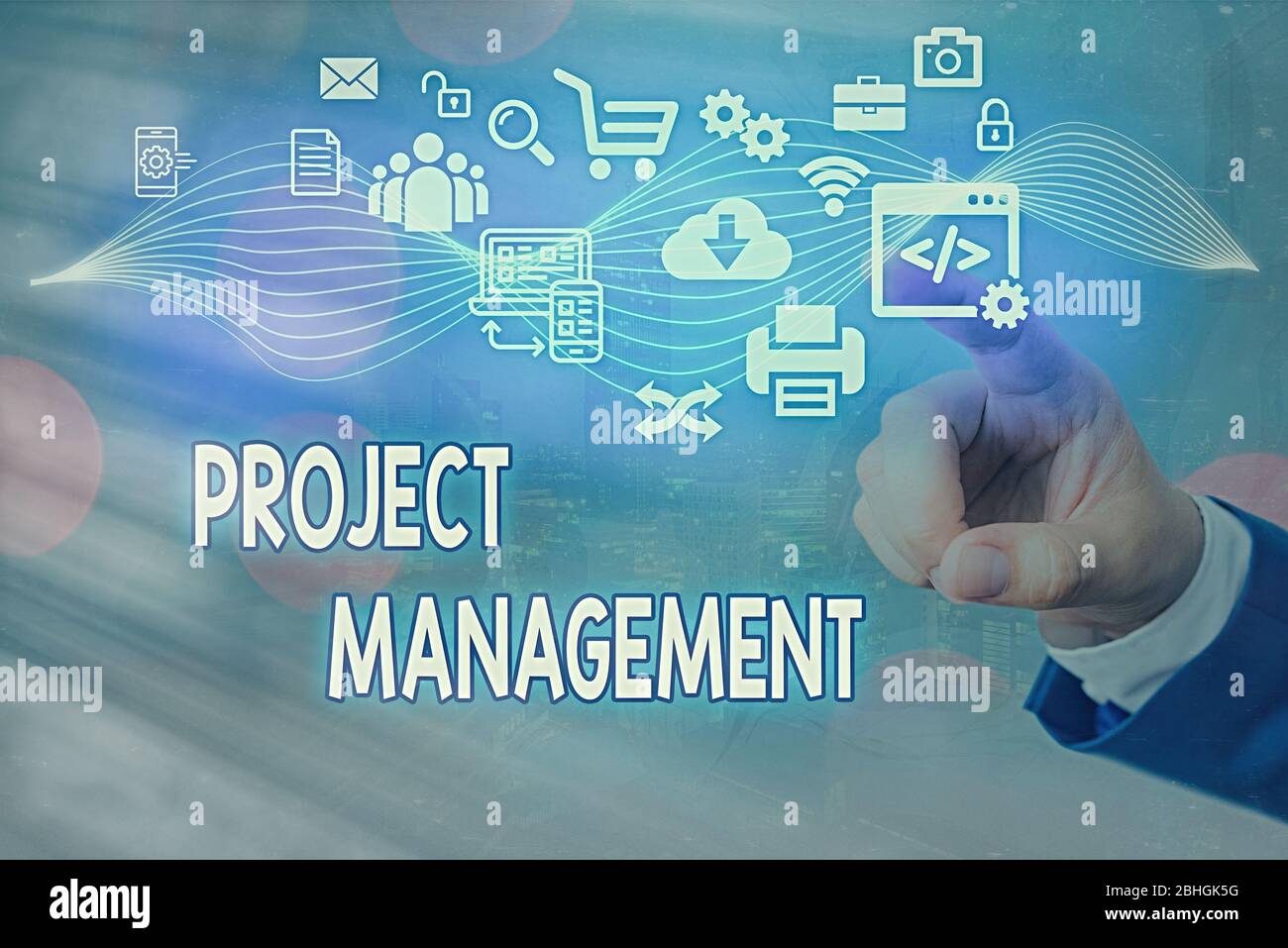 Conceptual hand writing showing Project Management. Concept meaning ...