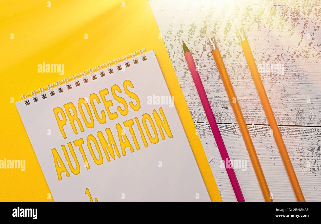 Handwriting text Process Automation. Conceptual photo Transformation ...
