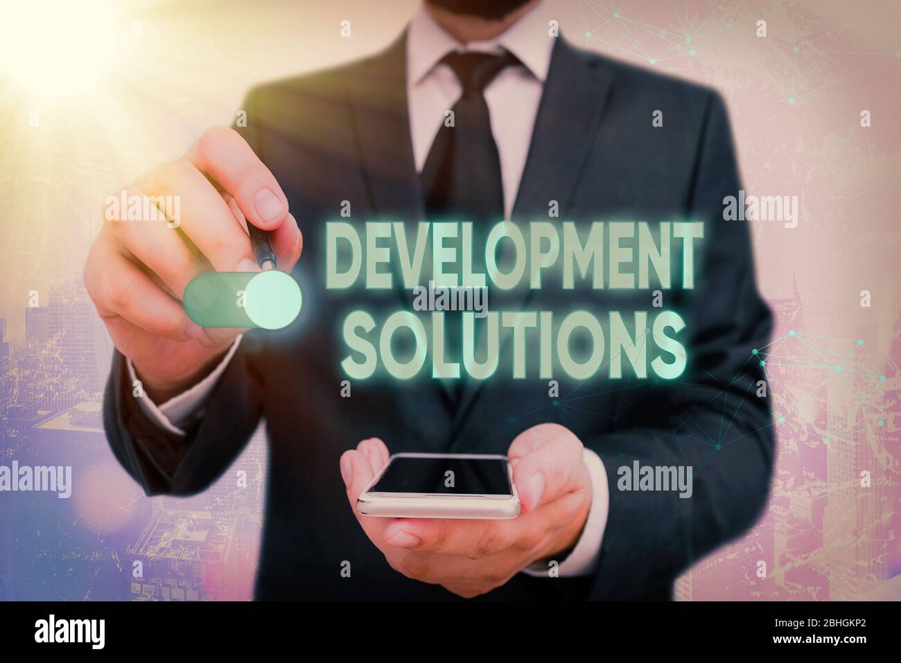 Handwriting text Development Solutions. Conceptual photo Efficient ...