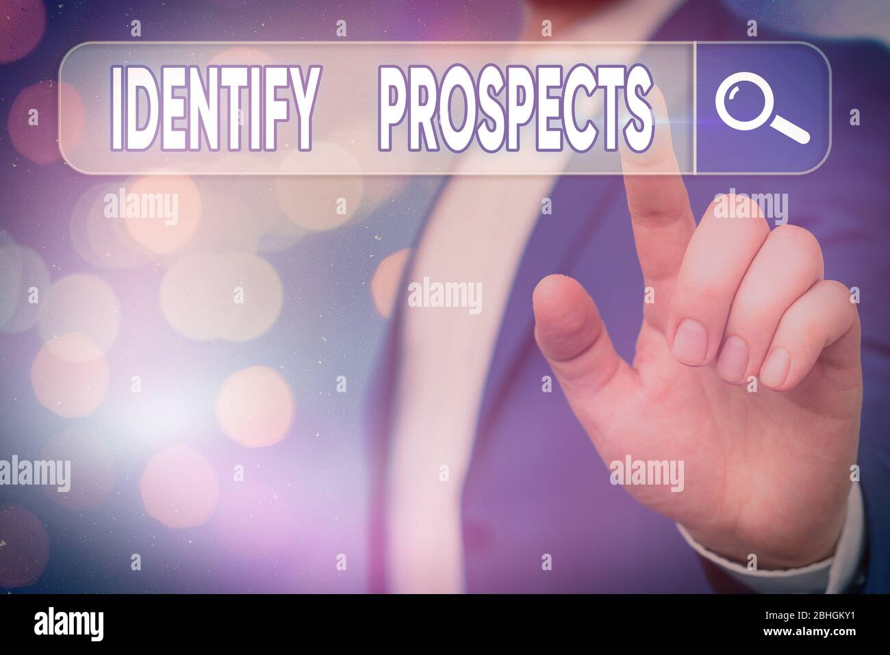 Text sign showing Identify Prospects. Business photo showcasing ...