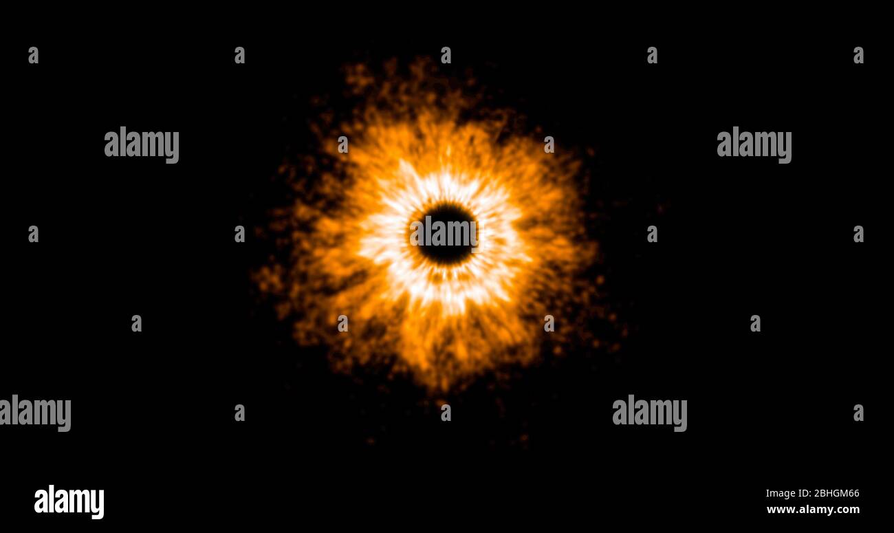 Abstract particle Circular Flame Shockwave effect and Bright glowing ...
