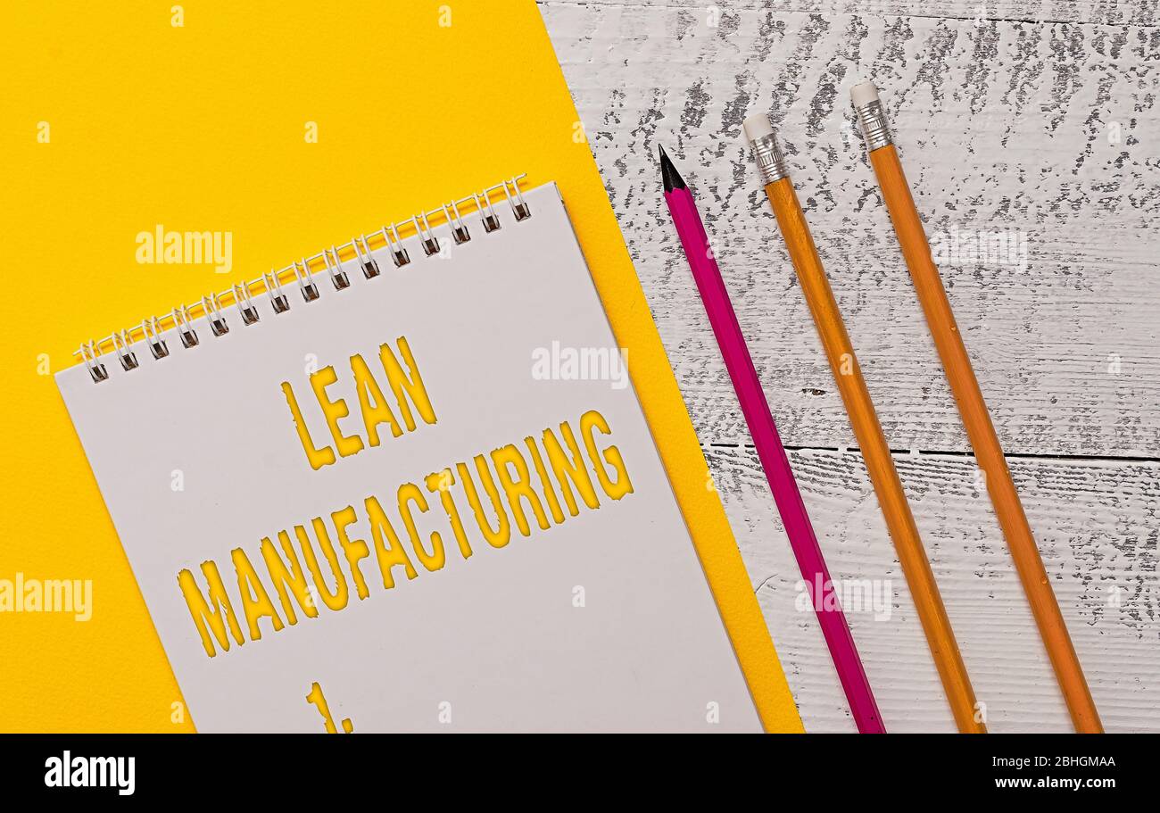 Handwriting text Lean Manufacturing. Conceptual photo Waste ...