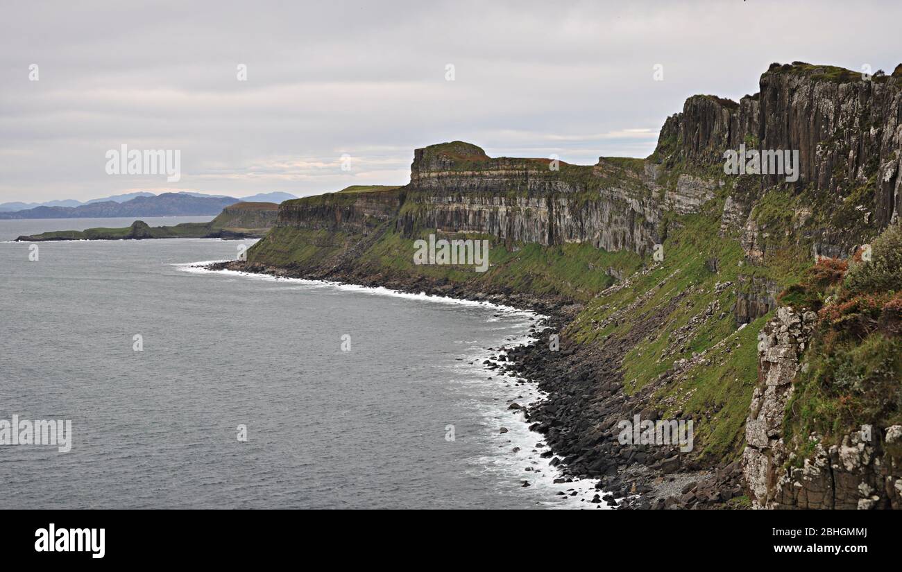 The Brother's Point, Isle of Sky, Scotland with the Isle of Rona in the ...