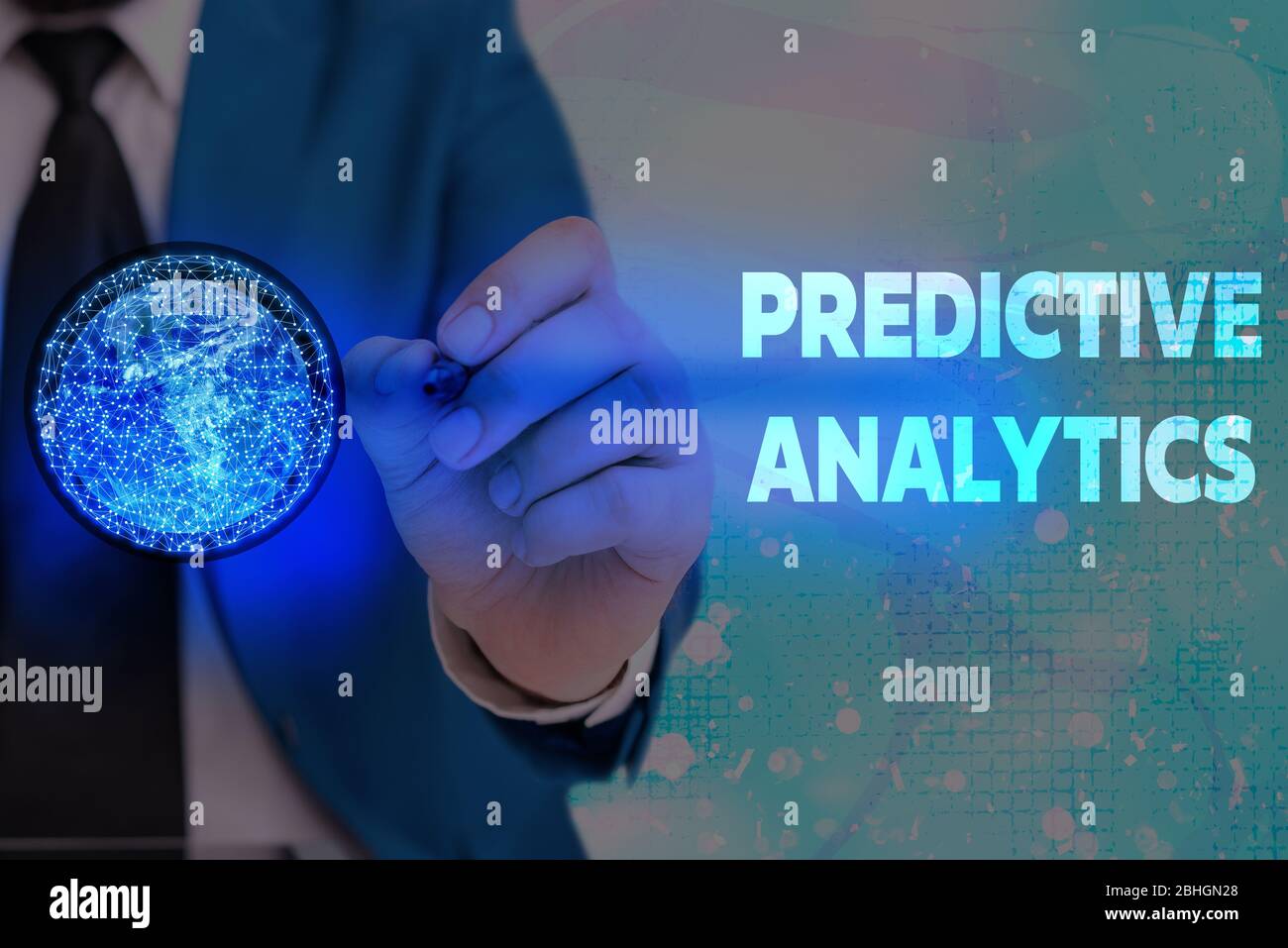 Writing note showing Predictive Analytics. Business concept for Optimize Collection Achieve CRM ...