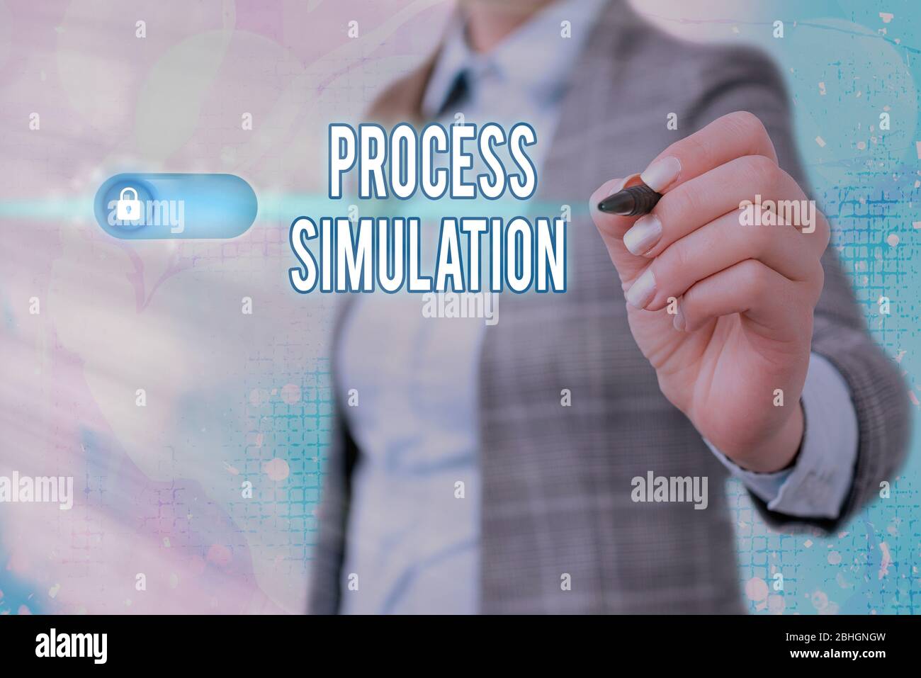 Writing Note Showing Process Simulation Business Concept For Technical
