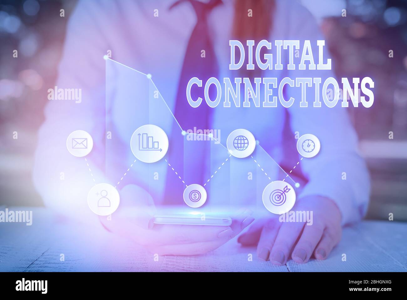 Writing note showing Digital Connections. Business concept for Powerful ...