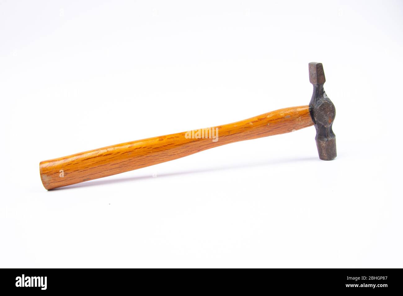 Wooden hammer isolated on white background Stock Photo - Alamy