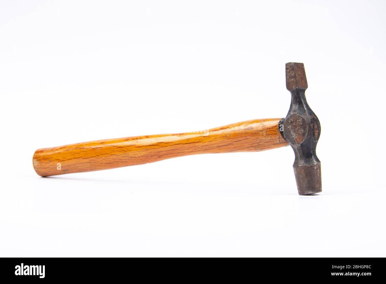 Wooden hammer isolated on white background Stock Photo - Alamy