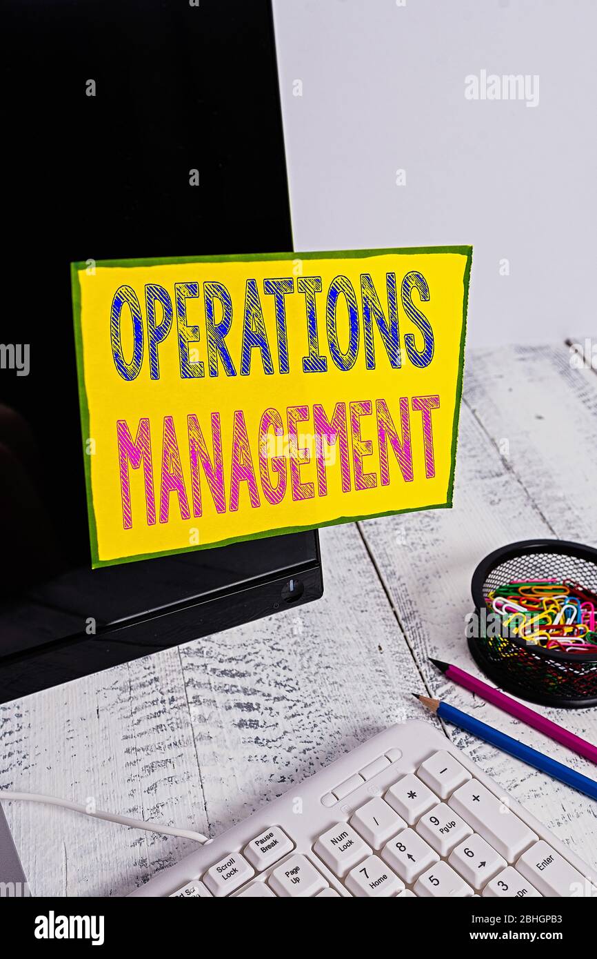 Handwriting text Operations Management. Conceptual photo ensure Inputs to Output the Production ...