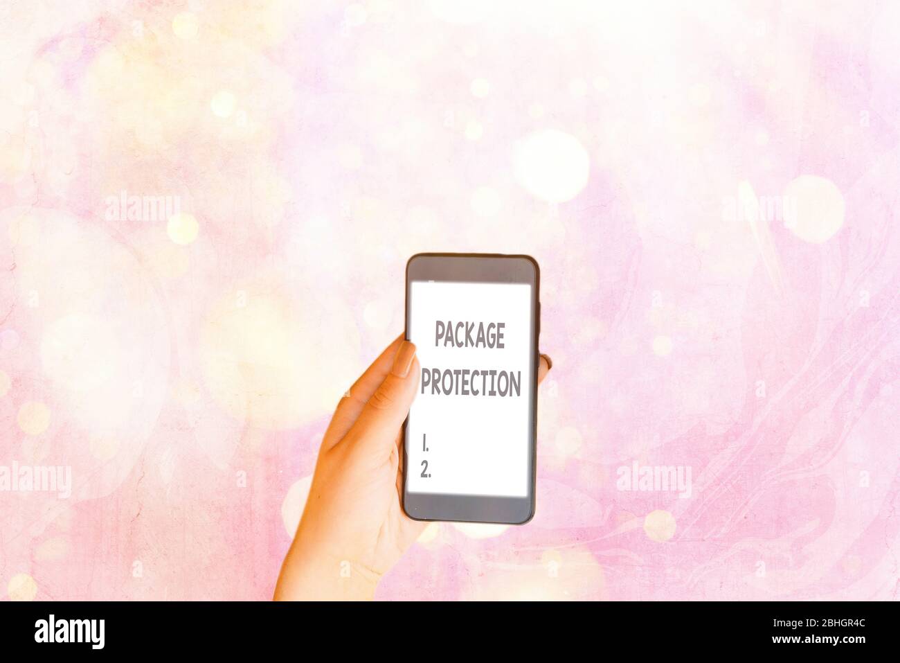 Writing note showing Package Protection. Business concept for Wrapping ...