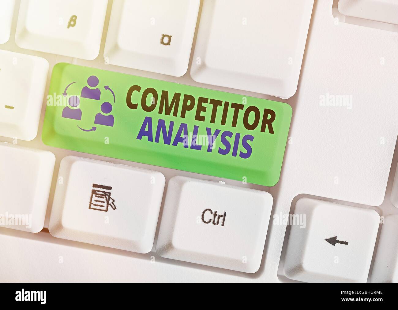 Text sign showing Competitor Analysis. Business photo text Determine ...