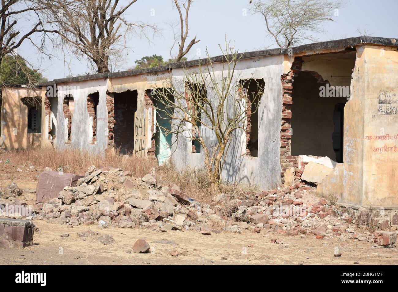 Broken Abandoned houses and building Stock Photo - Alamy