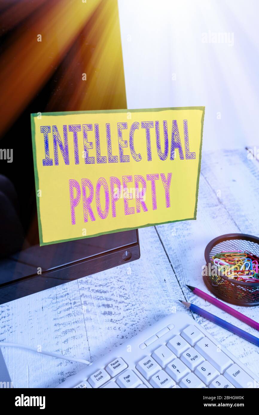 Handwriting text Intellectual Property. Conceptual photo Protect from ...