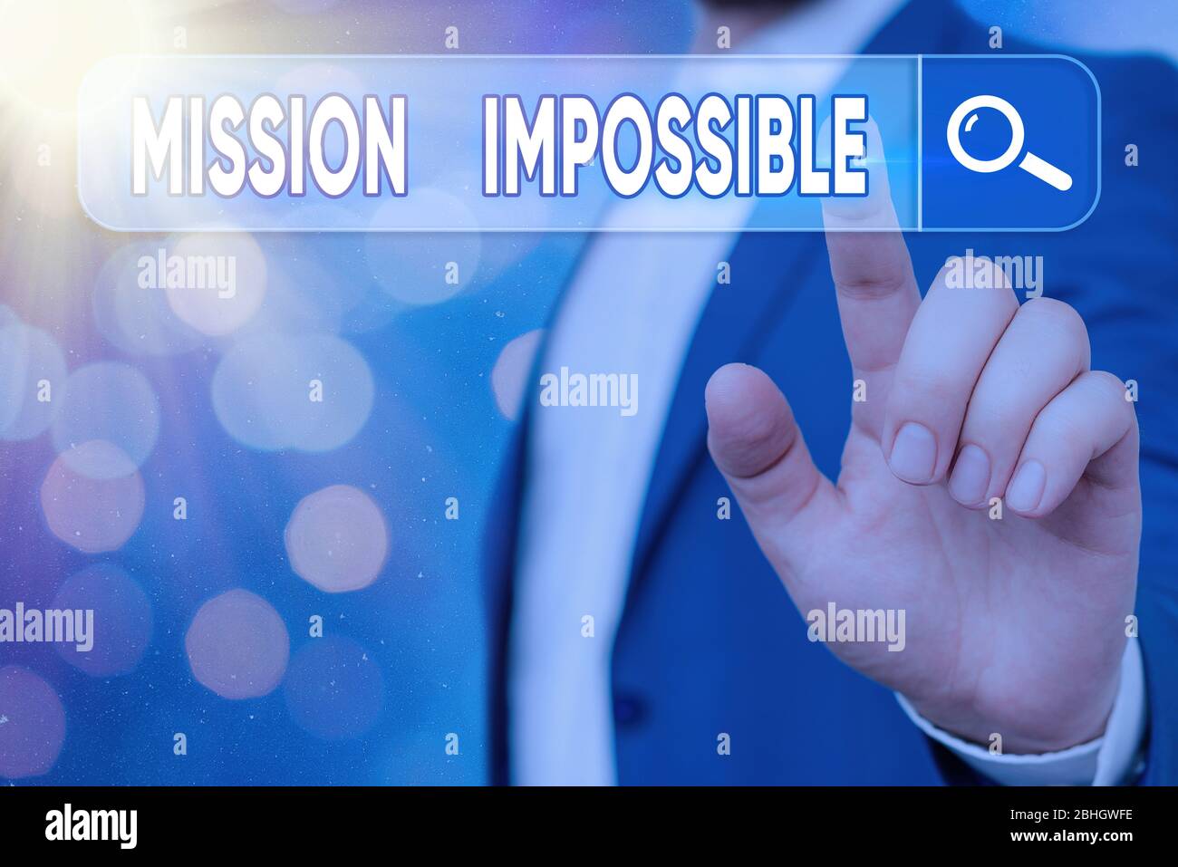Text sign showing Mission Impossible. Business photo showcasing ...