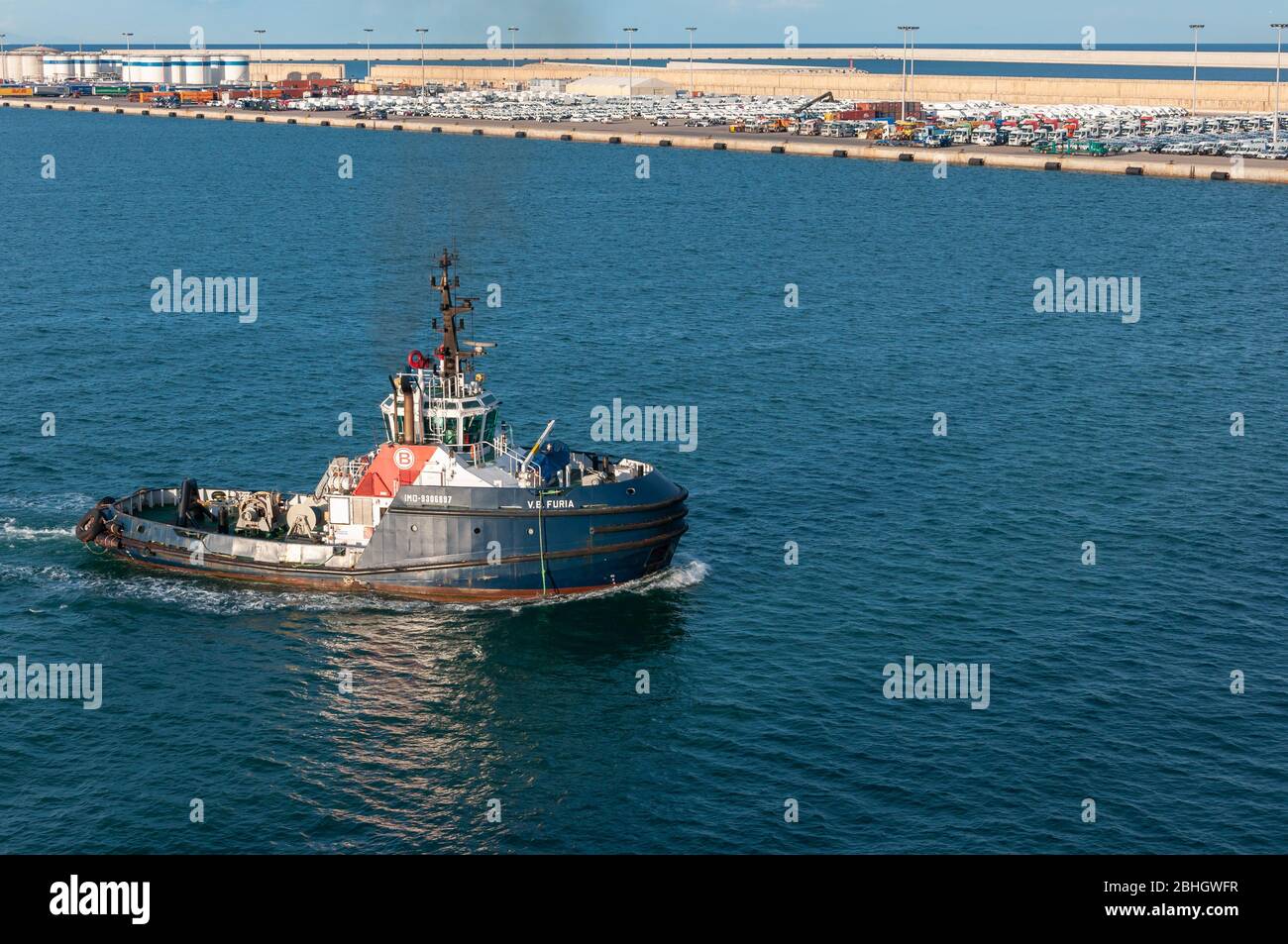 Valencia container port valencia spain hi-res stock photography and ...