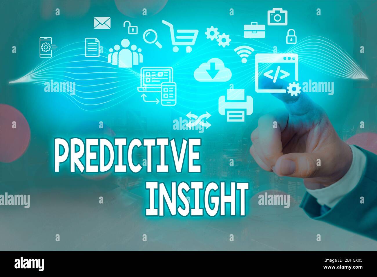 Conceptual hand writing showing Predictive Insight. Concept meaning ...