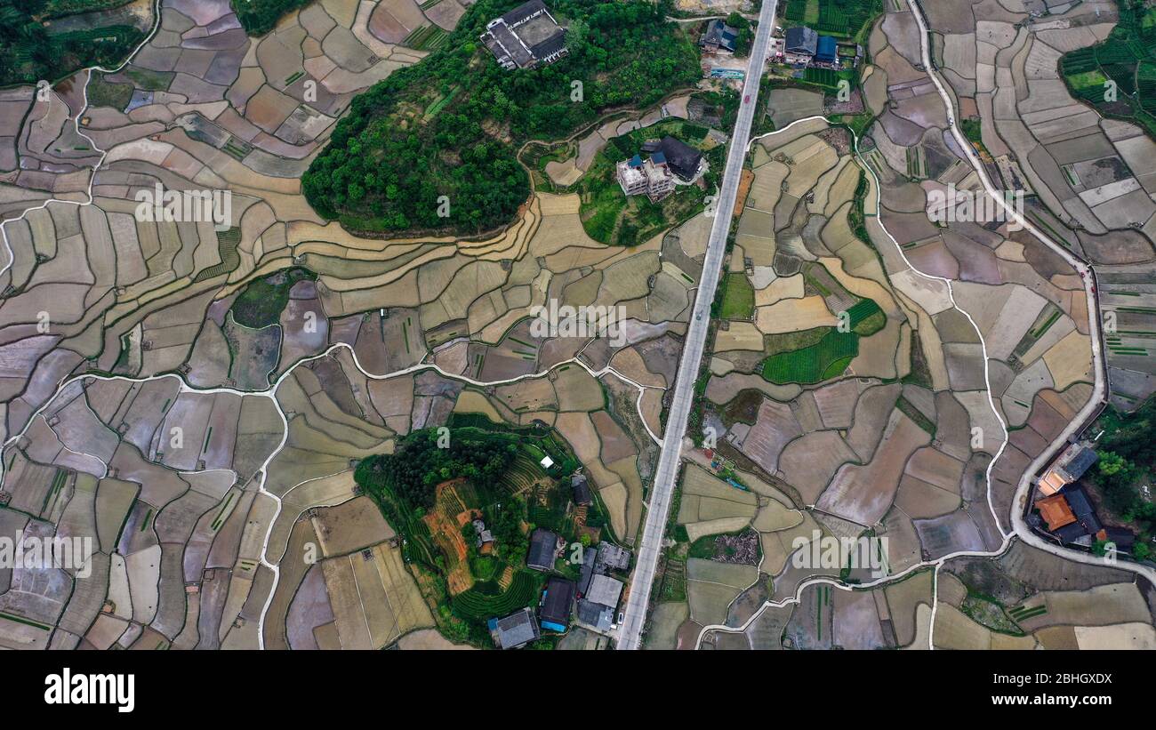 Sanjiang. 25th Apr, 2020. Aerial photo taken on April 25, 2020 shows ...