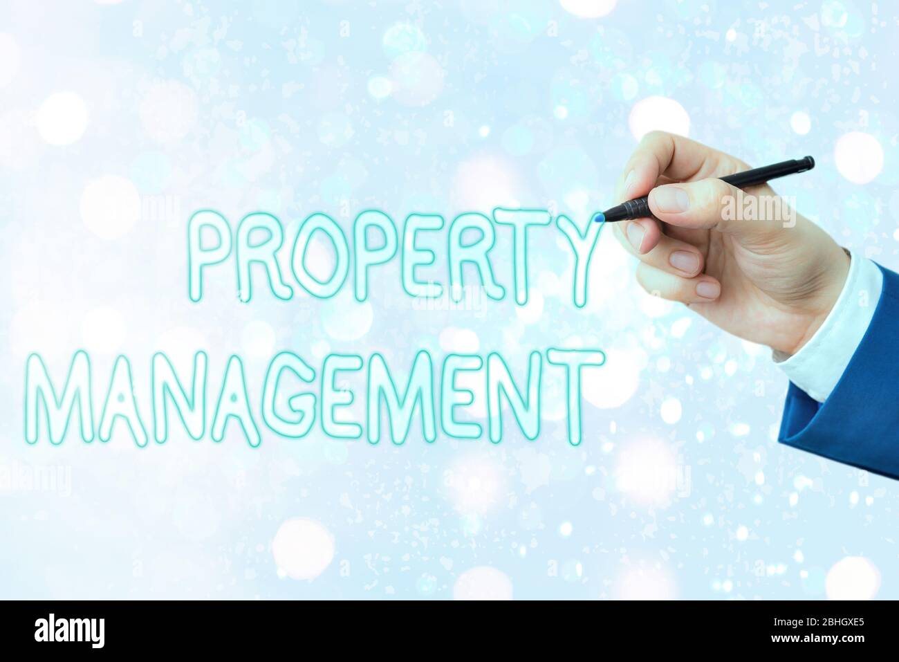 Conceptual hand writing showing Property Management. Concept meaning ...