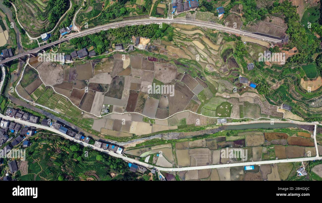 Sanjiang. 25th Apr, 2020. Aerial photo taken on April 25, 2020 shows ...