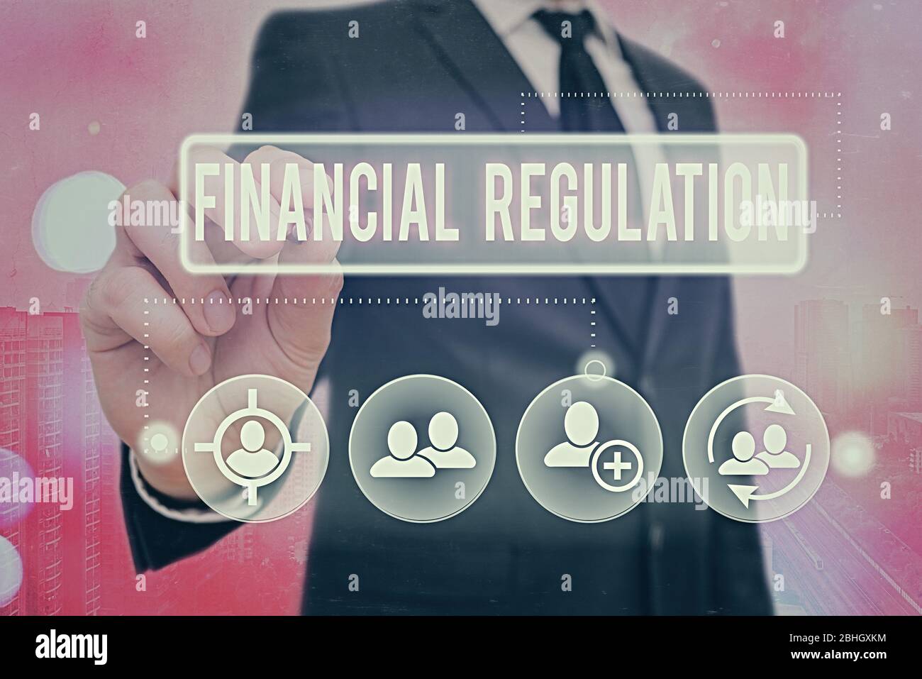 Handwriting text Financial Regulation. Conceptual photo aim to Maintain ...