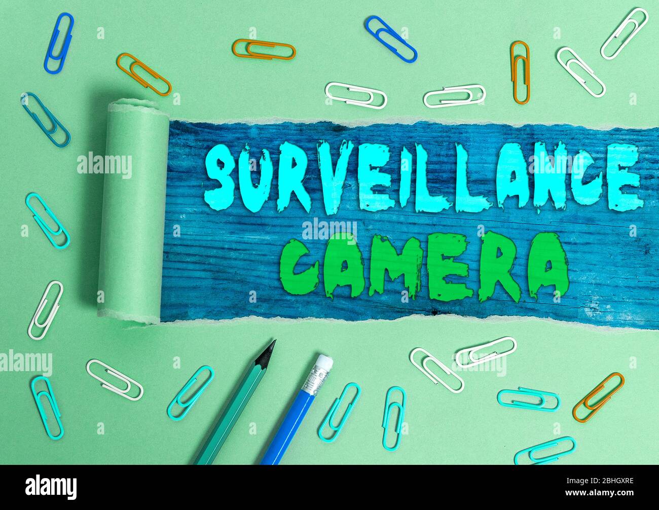 Handwriting text writing Surveillance Camera. Conceptual photo Closed ...