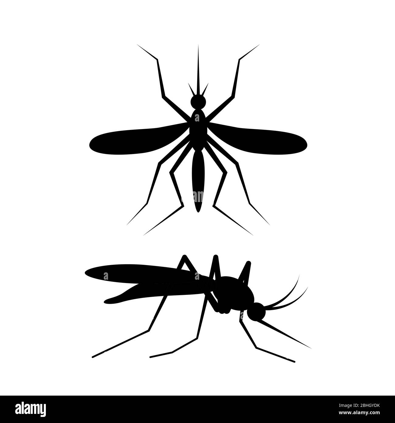 Black mosquito sign drinks blood, vector art Stock Vector Image & Art ...