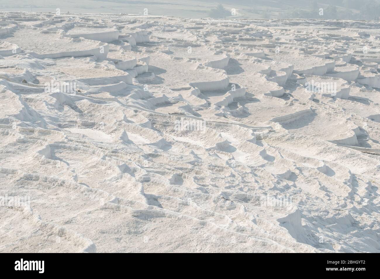 Dried natural spring water travertine terrace formations Stock Photo ...