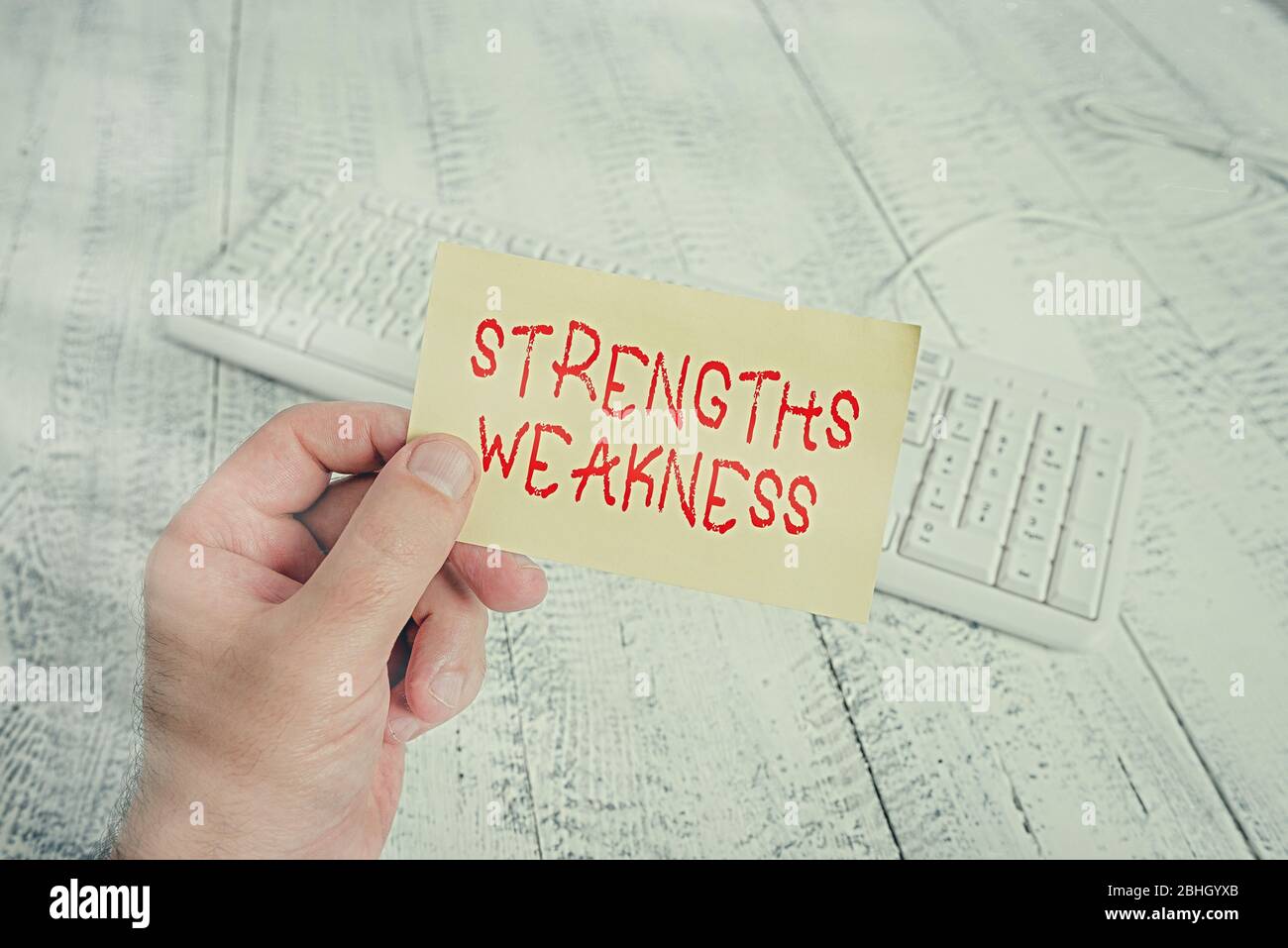 Conceptual hand writing showing Strengths Weakness. Concept meaning ...