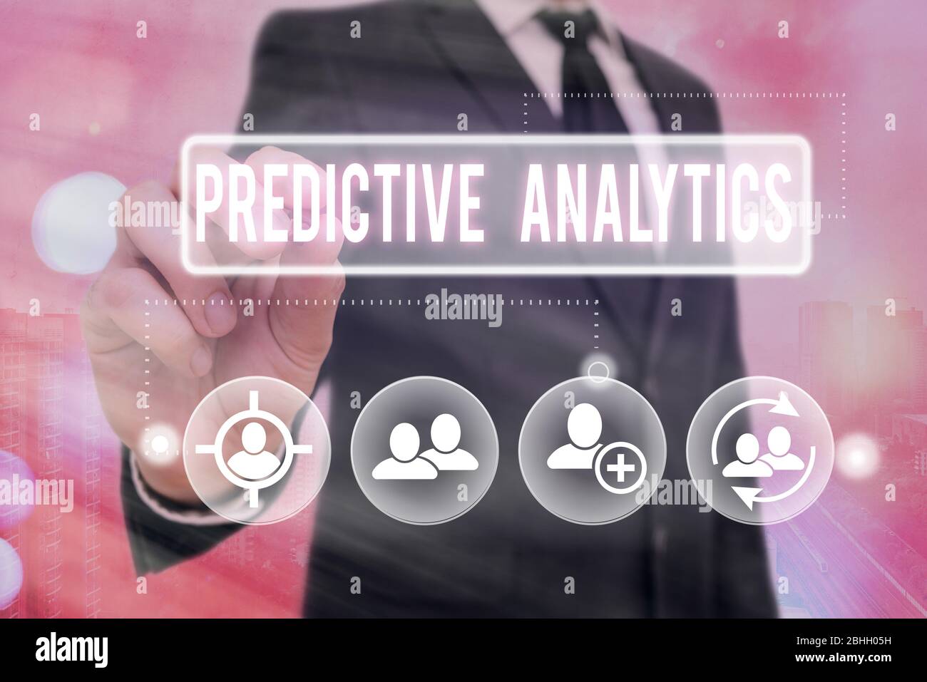 Handwriting text Predictive Analytics. Conceptual photo Optimize Collection Achieve CRM Identify ...