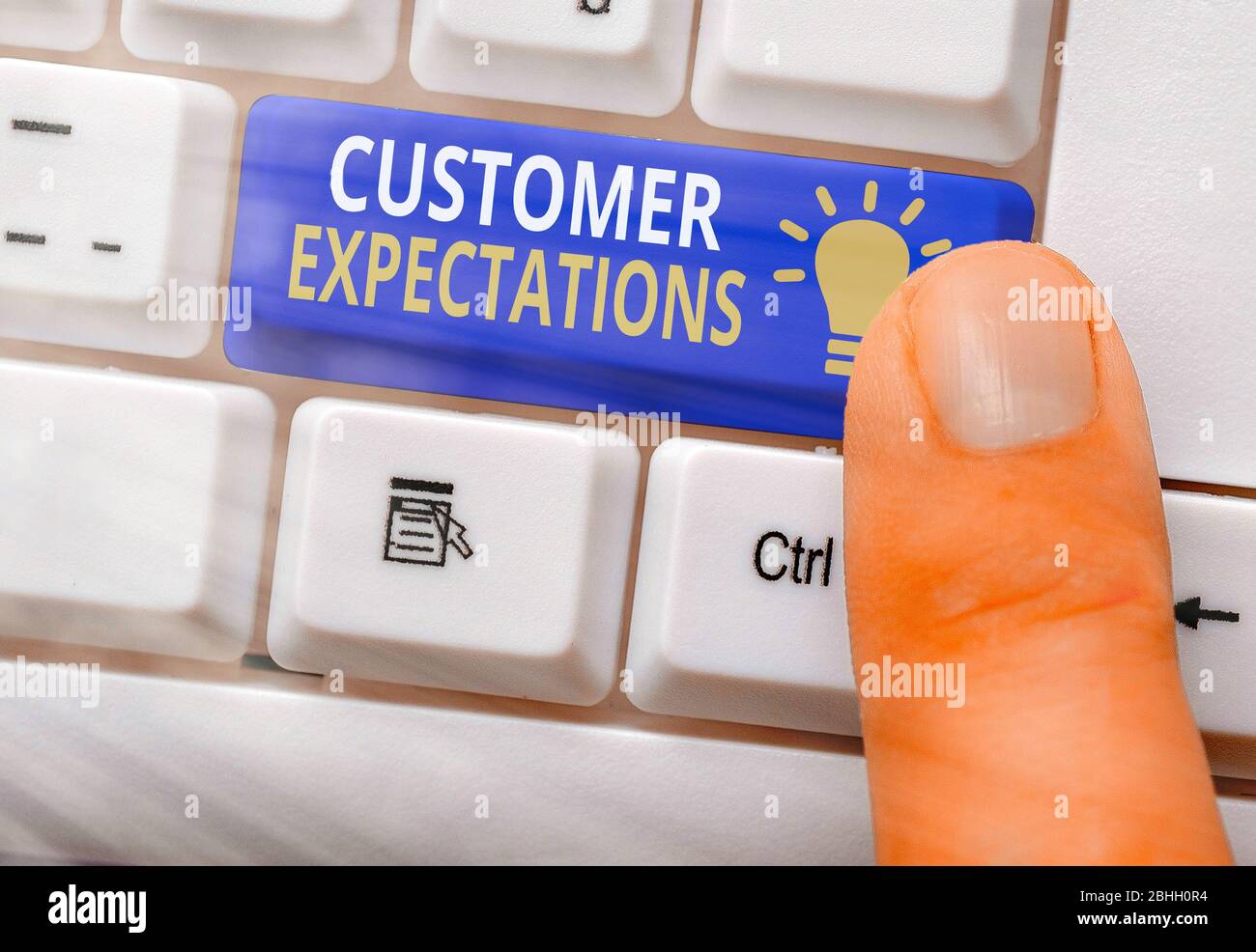 Text sign showing Customer Expectations. Business photo text Benefits a ...