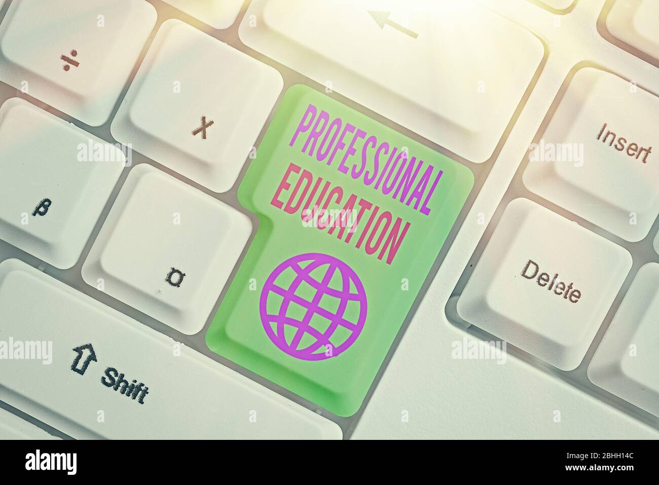 Conceptual hand writing showing Professional Education. Concept meaning Continuing Education ...