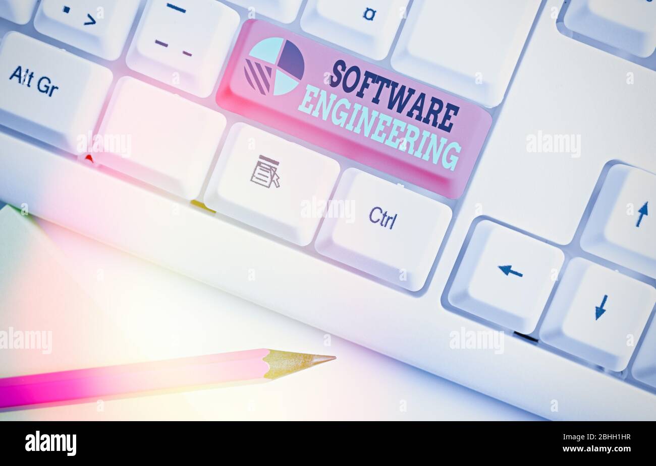 Conceptual hand writing showing Software Engineering. Concept meaning Program Development in ...