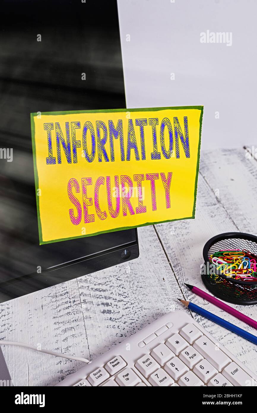 Handwriting Text Information Security Conceptual Photo Infosec Preventing Unauthorized Access