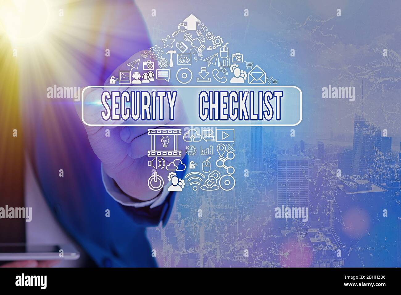Handwriting Text Writing Security Checklist Conceptual Photo Protection Of Data And System