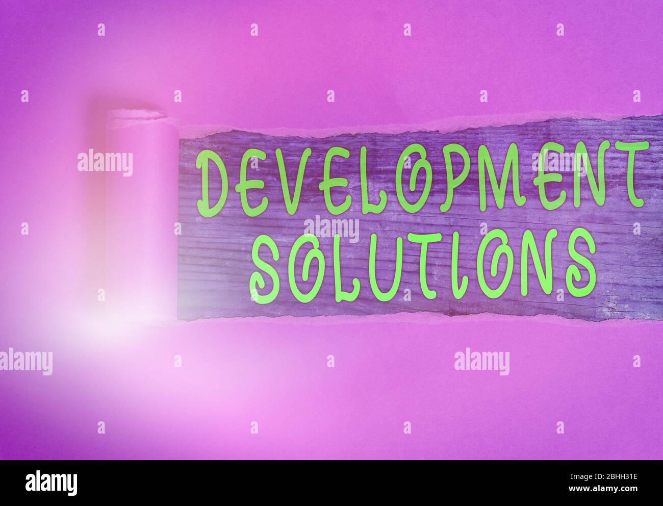 Writing note showing Development Solutions. Business concept for Efficient Planning based on the ...