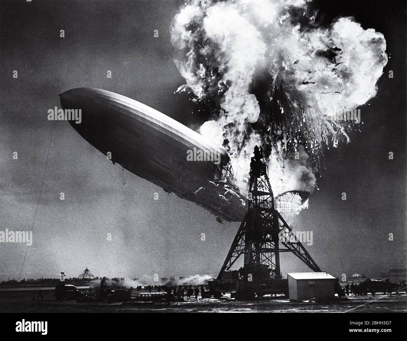 Hindenburg disaster. A German passenger airship LZ 129 Hindenburg ...